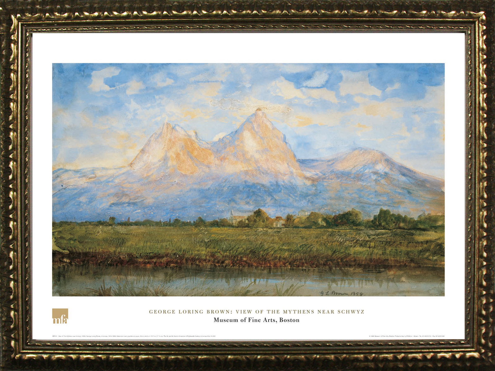 Buy Art For Less Museum Masters 'View if the Mythens Near Schwyz' by ...