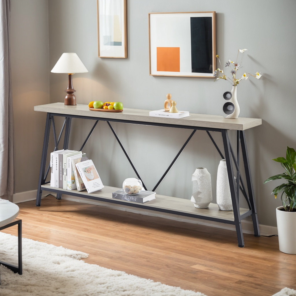17 Stories 70.9 Inch Console Sofa Table, Extra Long Console Table ...