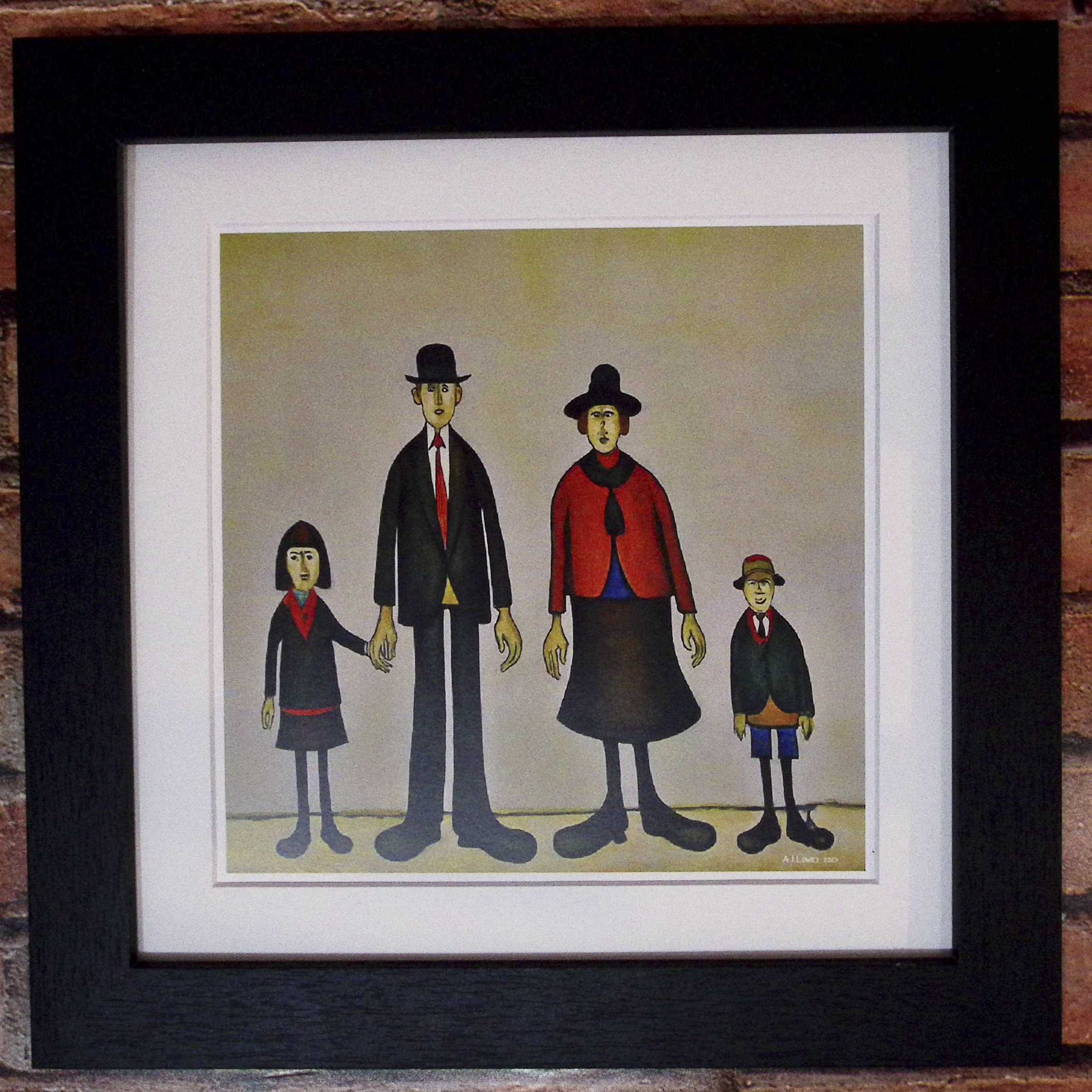 Lark Manor Lowry Style - Framed Print of Family Portrait - 12" Square ...