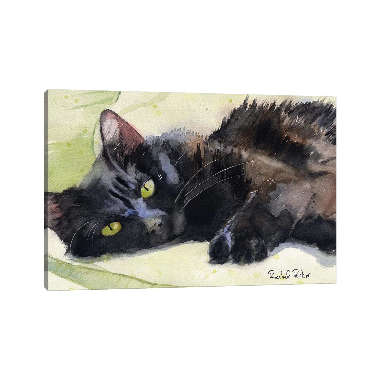 iCanvas Sadie on Green by Rachel Parker - Painting Print | Wayfair