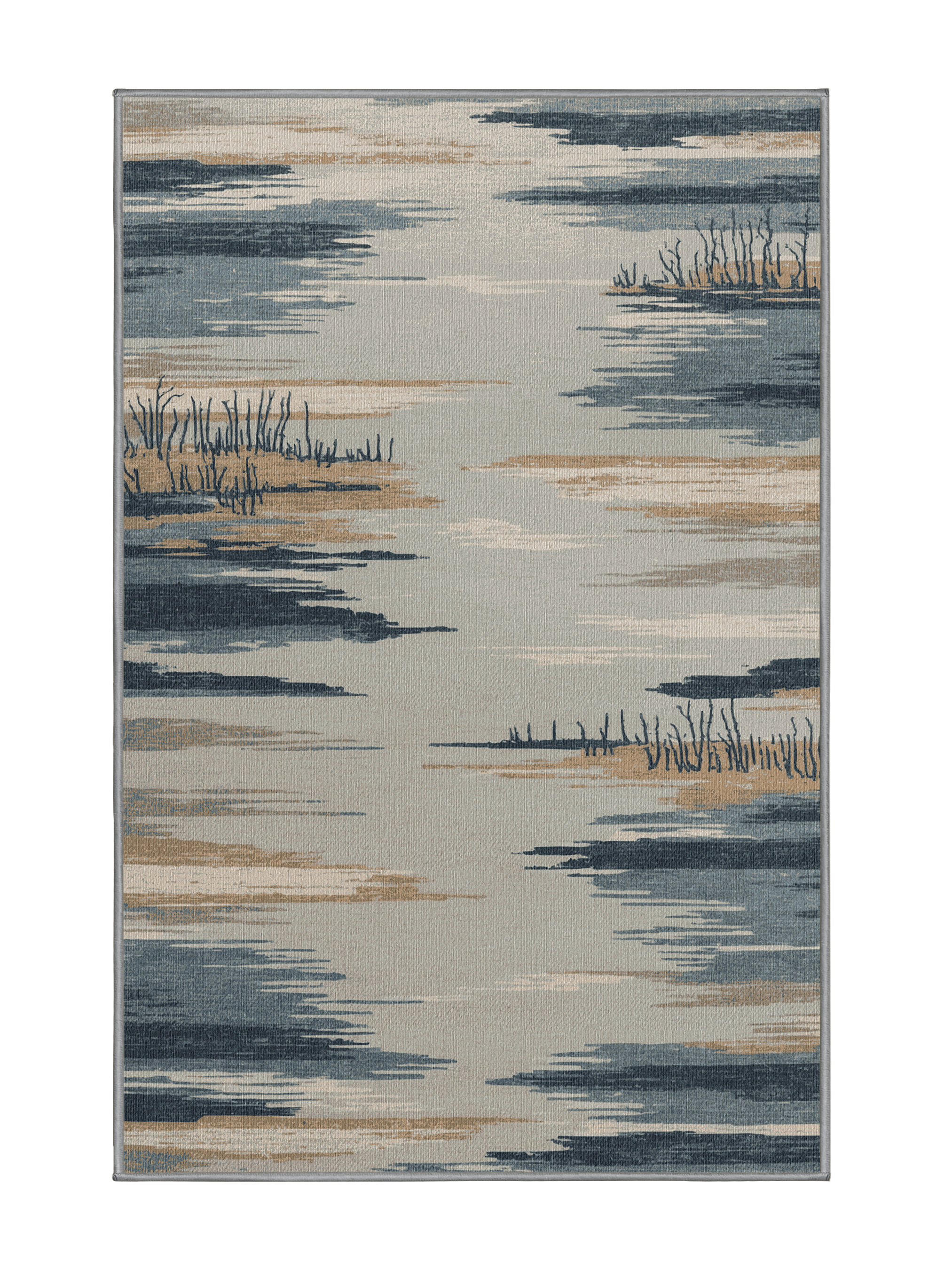 Rosecliff Heights Washable Winter Shore Coastal Area Rug | Wayfair