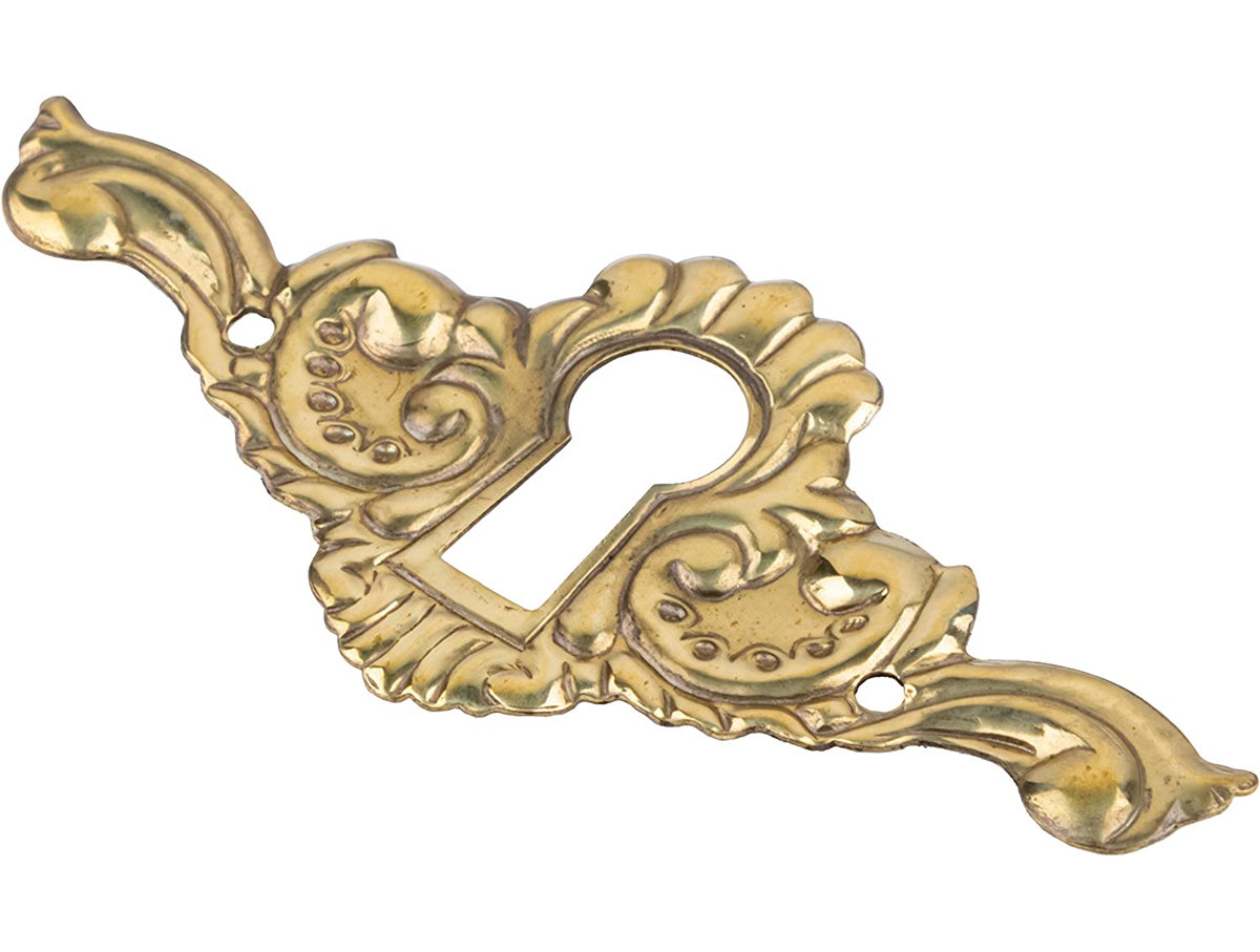 UNIQANTIQ HARDWARE SUPPLY Elegant Decorative Stamped Brass Keyhole ...