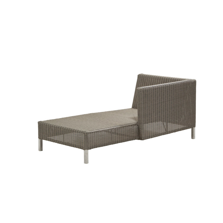 Cane Line Connect Chaise Lounge Module Sofa Left - Taupe/Light Blue ...