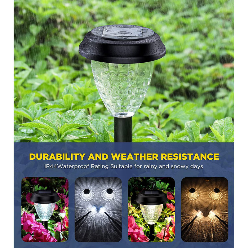 CG INTERNATIONAL TRADING Black Solar Powered Integrated LED Pathway ...