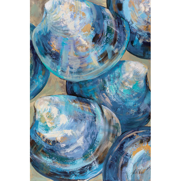 Sand & Stable Beyond Blue Shells Light On Canvas by Jeanette Vertentes ...