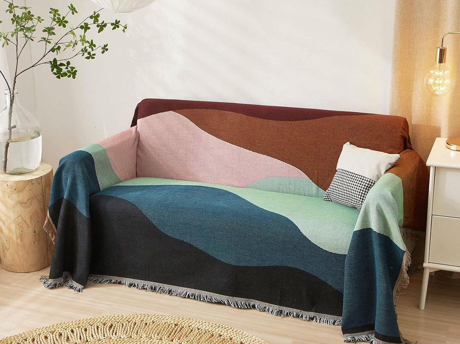 MODVAT Chroma Soft Sofa Covers Sectional Sofa Slipcover Blanket ...