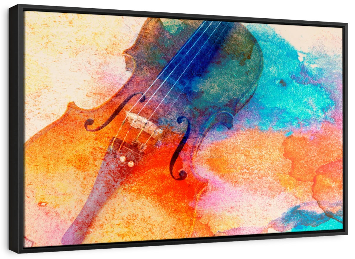 Red Barrel Studio Violin Colour Blotches Canvas Print - Wayfair Canada