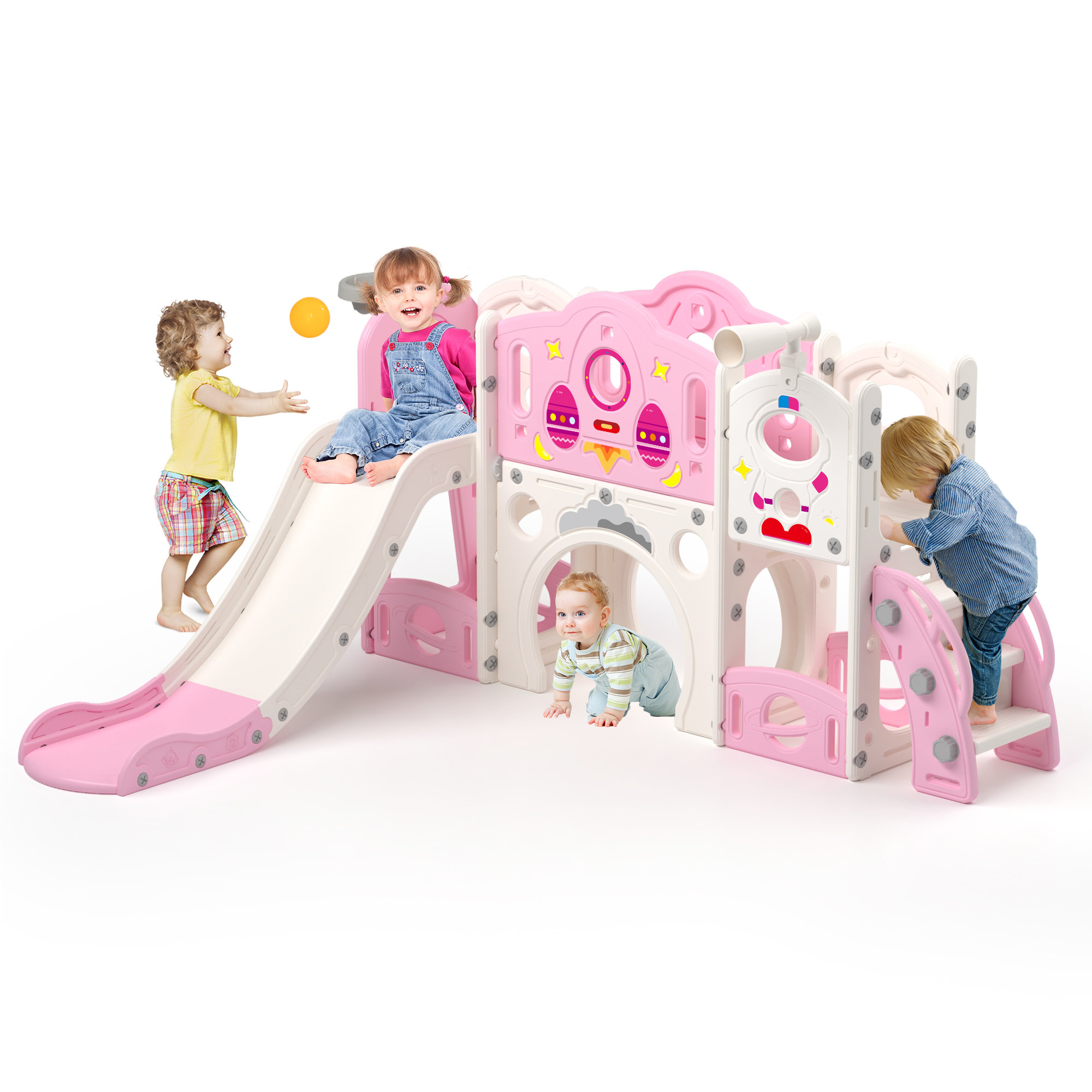 Nyeekoy 9 In 1 Toddler Slide And Climber Play Set & Reviews | Wayfair