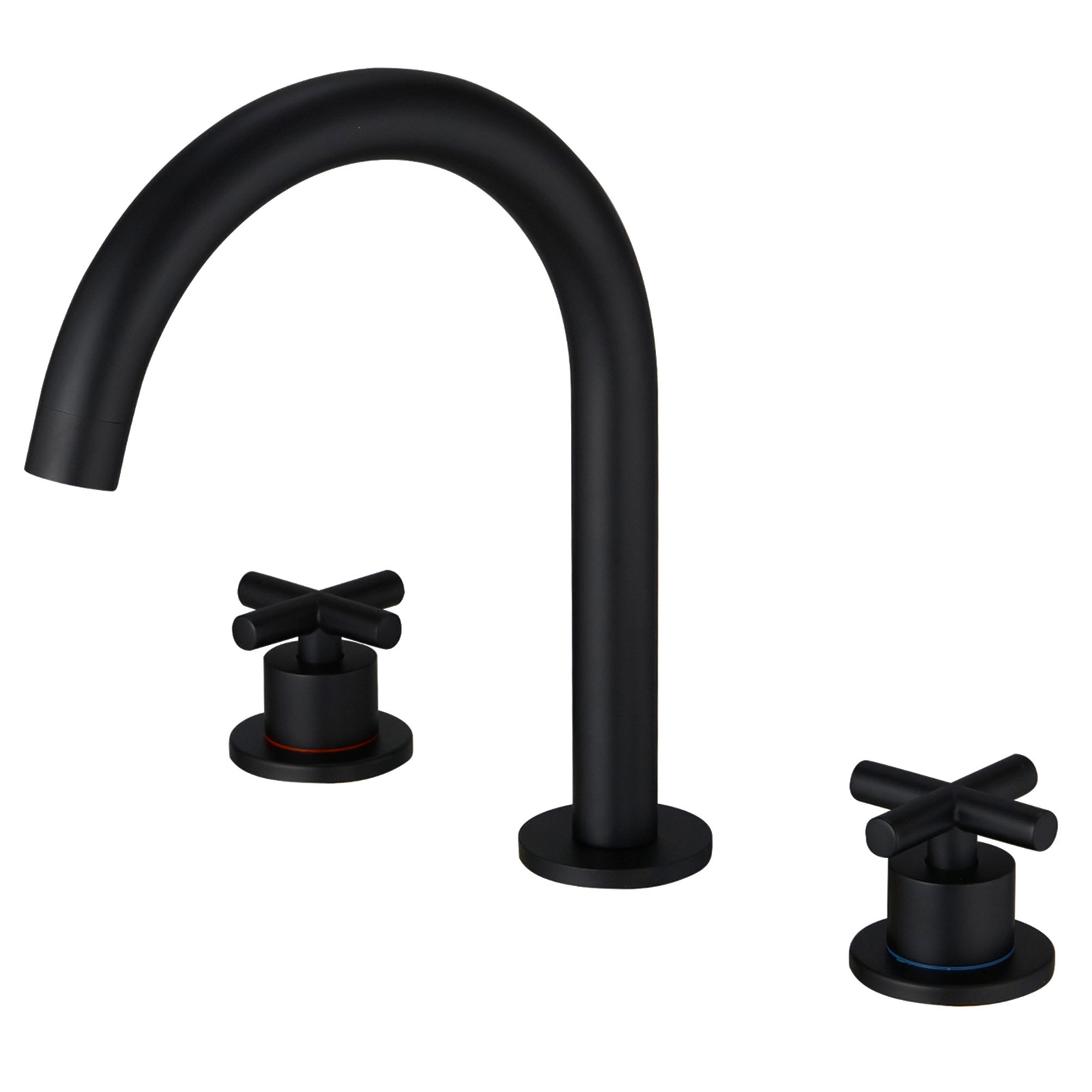 LOONGFIELD Widespread Bathroom Faucet 3-Hole Double Handle Vanity Tap ...
