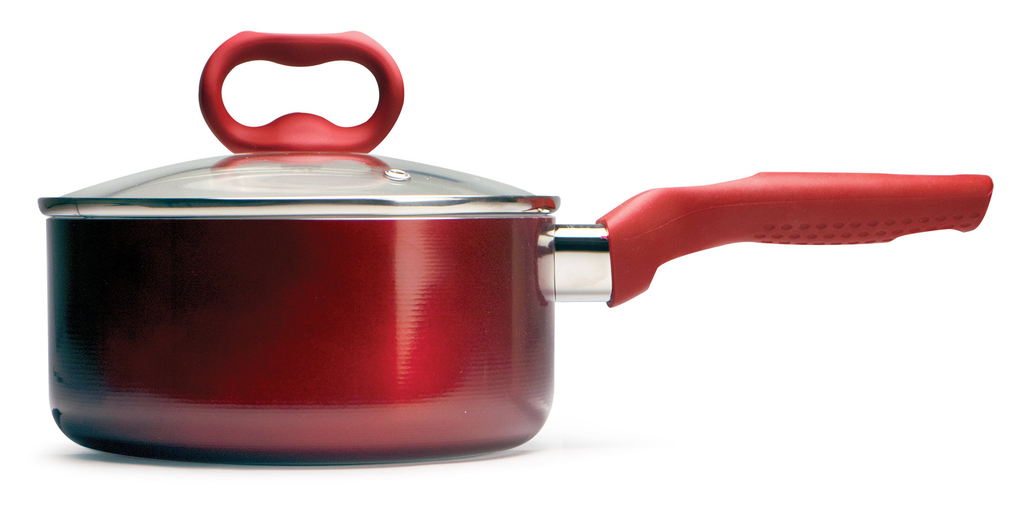 Ecolution Bliss Nonstick Ceramic Sauce Pan, 2-Quart, Red | Wayfair