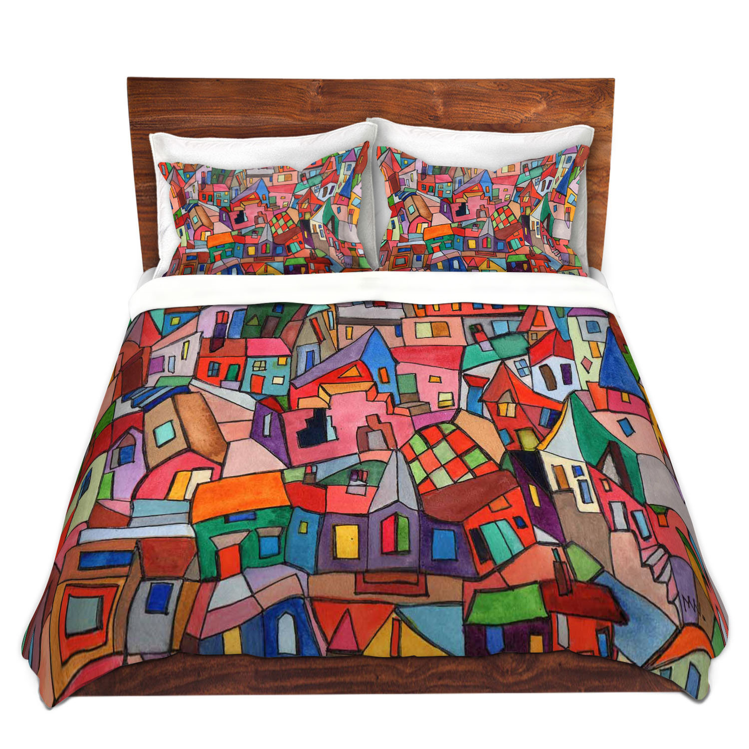 DiaNoche Designs Maeve Wright District Microfiber Duvet Covers | Wayfair