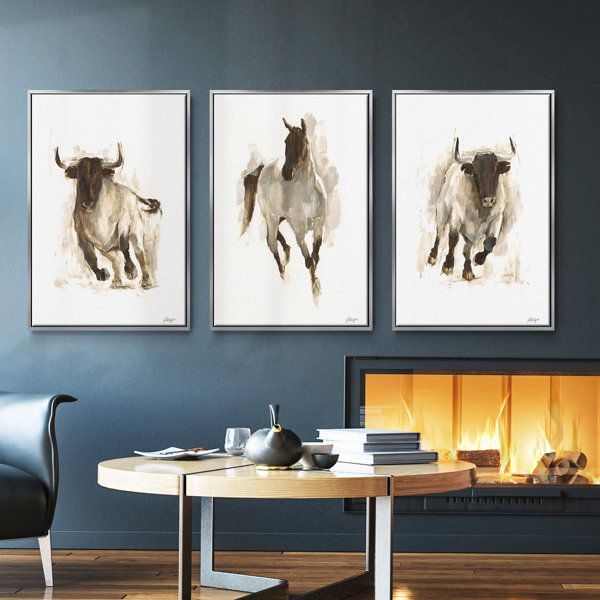 WexfordHome " Rustic Bull II " 3 - Pieces - Wayfair Canada