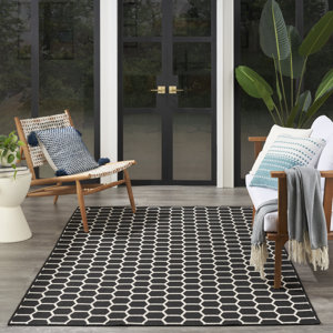 5' x 8' Black Outdoor Rugs You'll Love | Wayfair