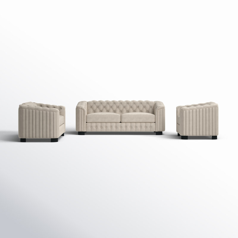 Willa Arlo™ Interiors Wanda 3 Piece Velvet Living Room Set & Reviews ...