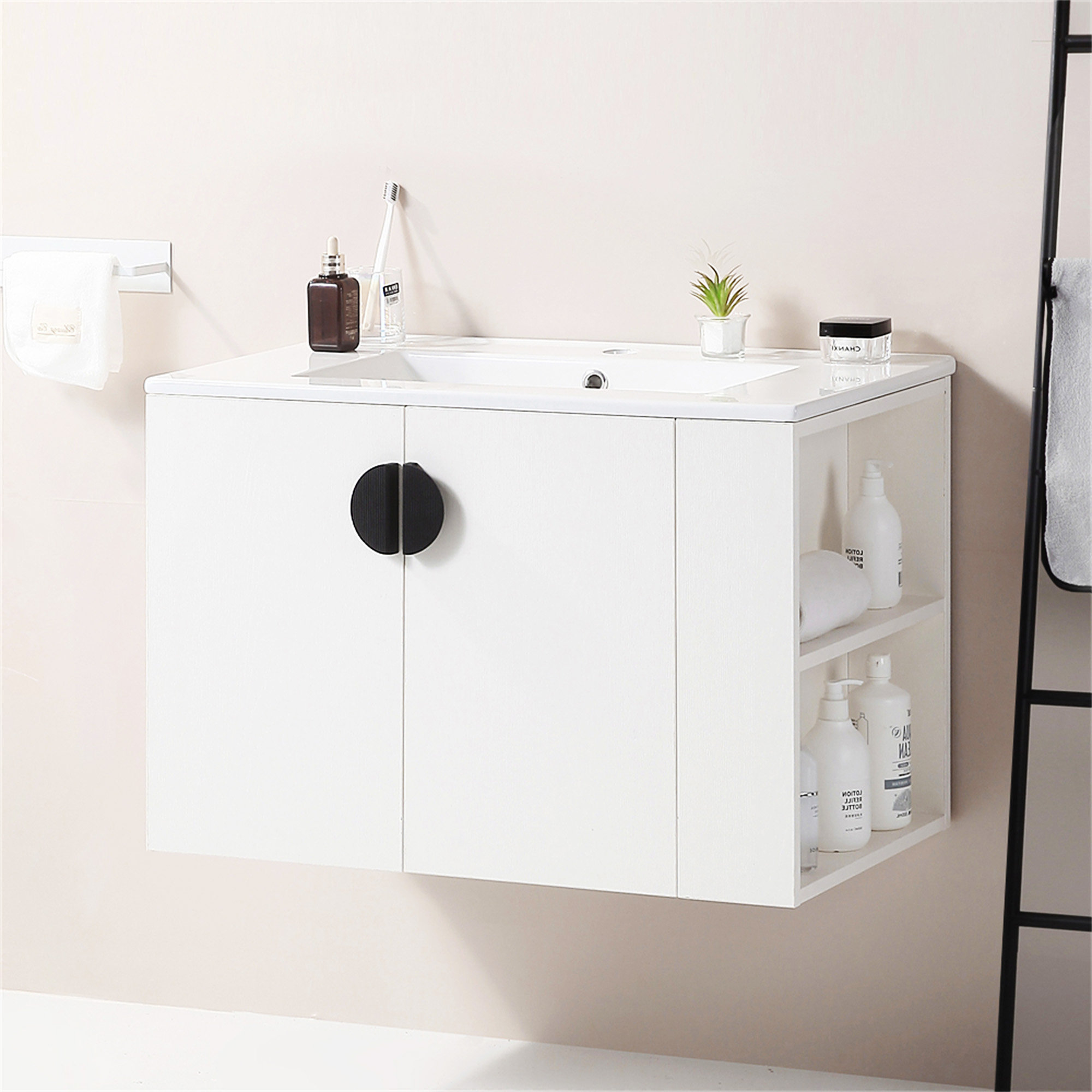 LOONGFIELD 30" Bathroom Vanity With Sink,With Two Doors Cabinet ...