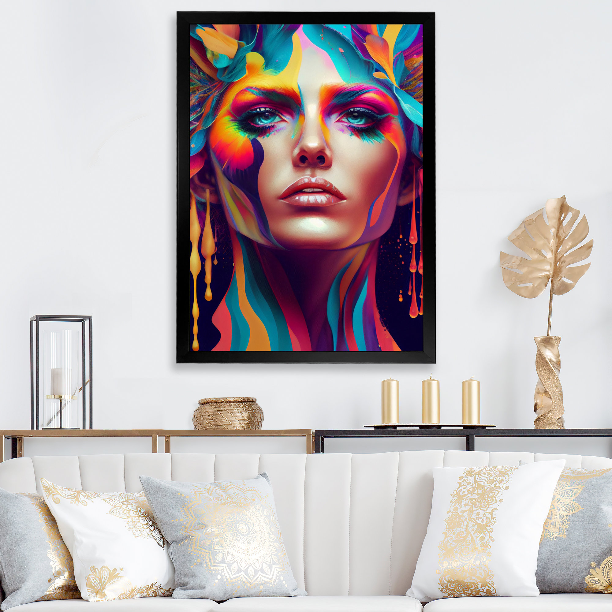 Mercer41 Avant Garde Feather Sensual Portrait V - Contemporary Glam ...