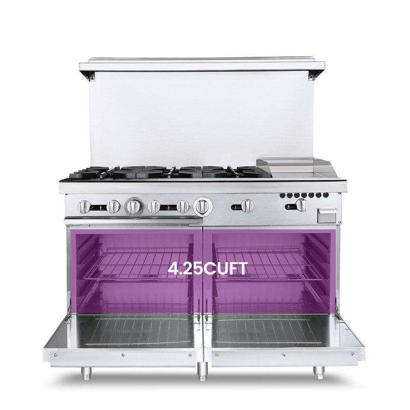 Egles 48" Commercial Stainless Steel Open Burners Gas Range - 260000 ...