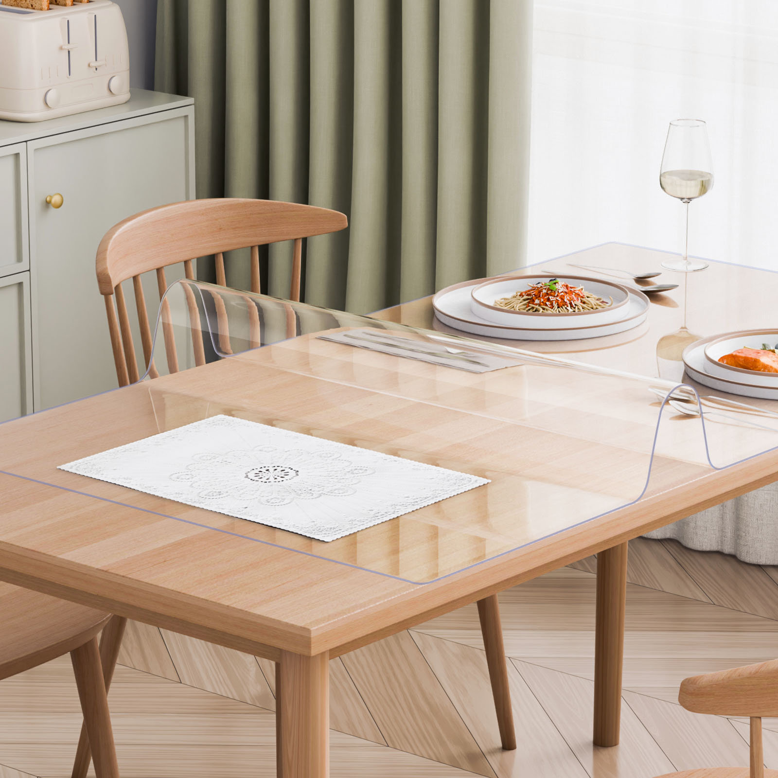 Symple Stuff PVC Table Protector Clear Plastic Desk Protector & Reviews ...