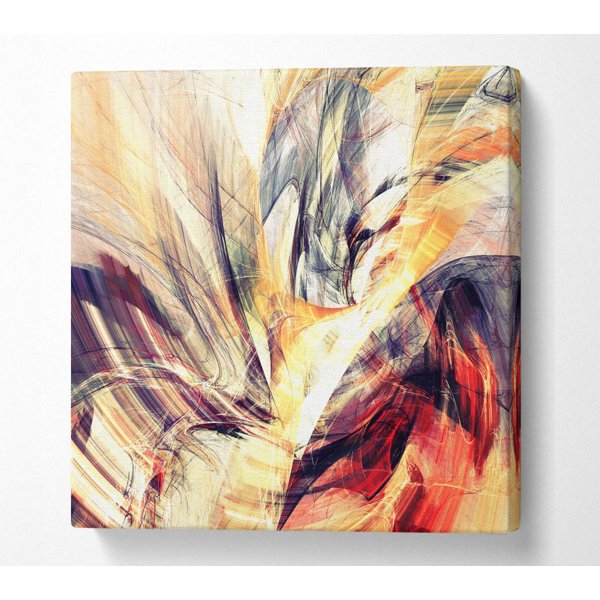 Metro Lane Britnye Fractures Of Lines And Shapes - Wrapped Canvas Art ...
