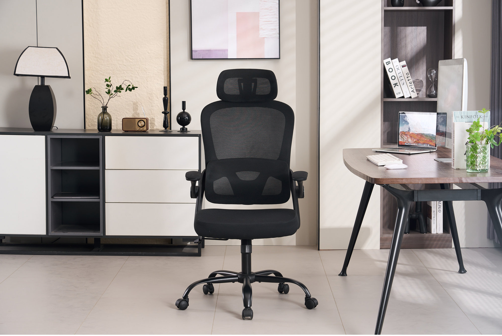 Inbox Zero Ergonomic Mesh Office Chair, High Back Desk Chair With 3D ...