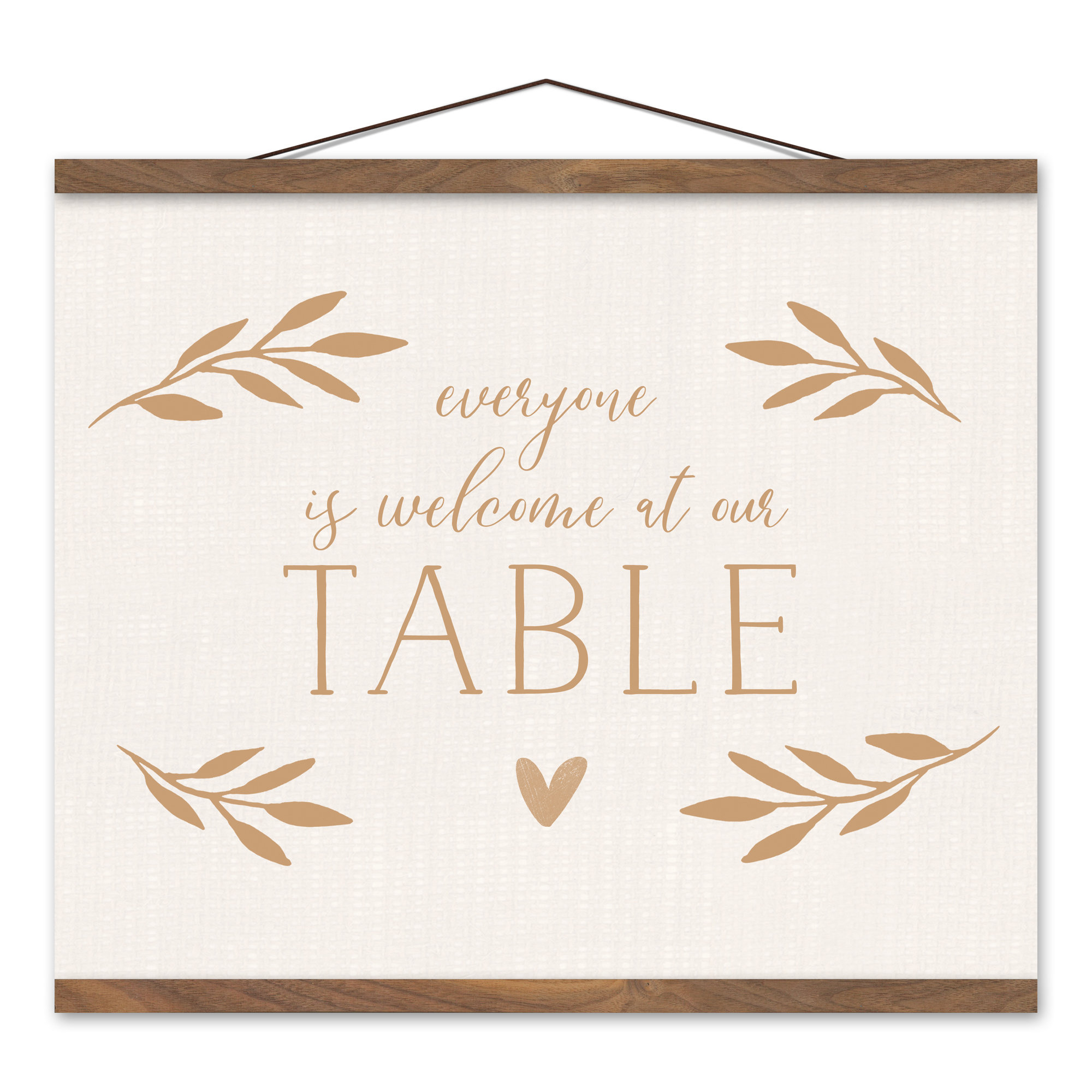 Trinx Welcome at Our Table - Unframed Textual Art on Canvas | Wayfair