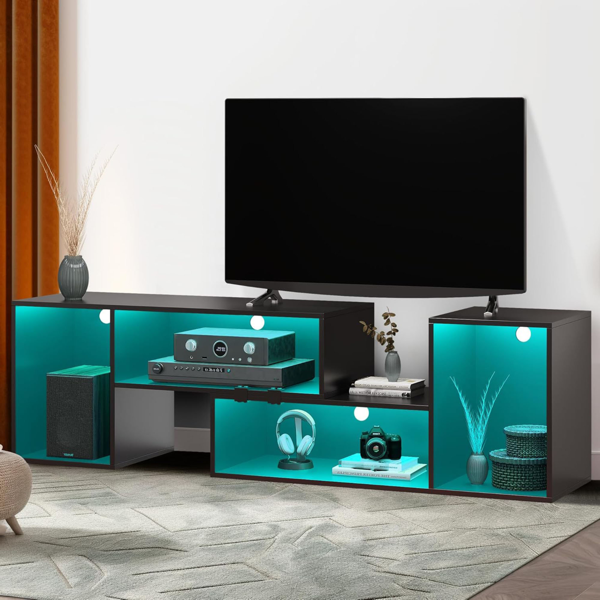 Brayden Studio LED Strip,Deformable Entertainment Centre, Gaming TV ...