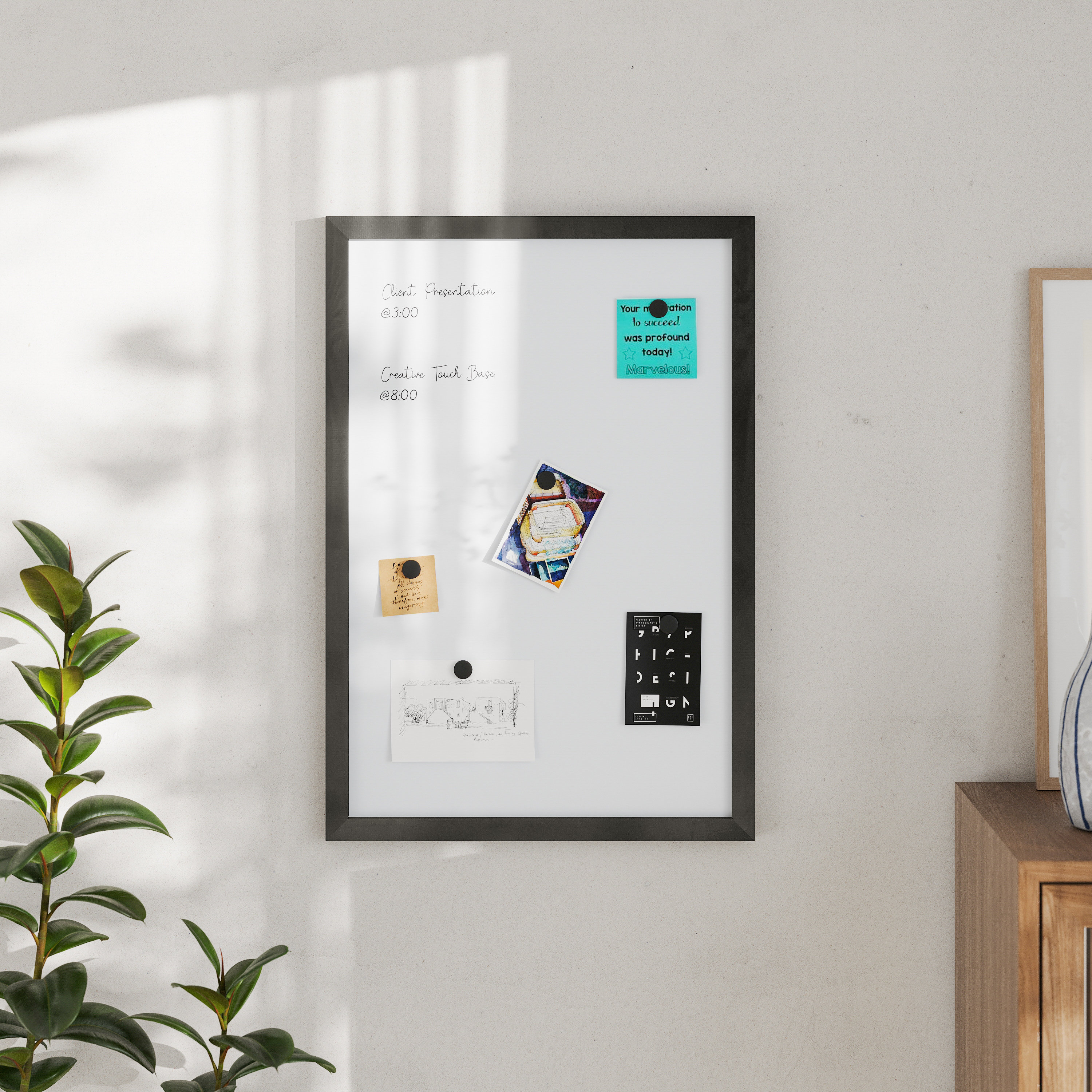 Flash Furniture Mattson Commercial Wall Mount White Board with Included ...