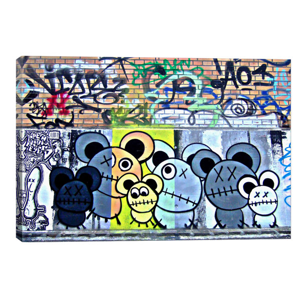 Latitude Run Of Mostly Mice Graffiti - Wrapped Canvas Art Prints ...