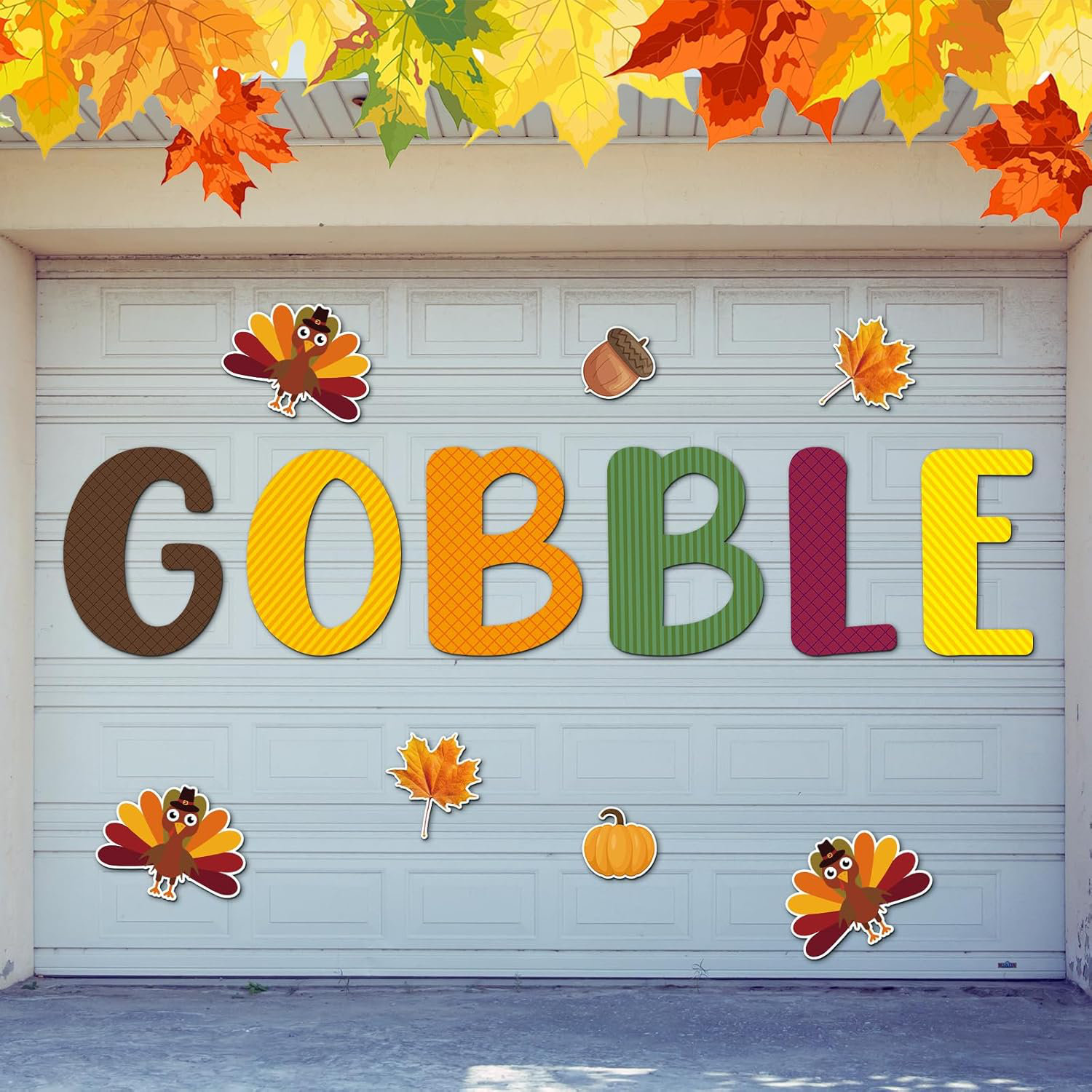 Ophelia & Co. 13 Pcs Gobble Thanksgiving Garage Door Decorations Fall ...