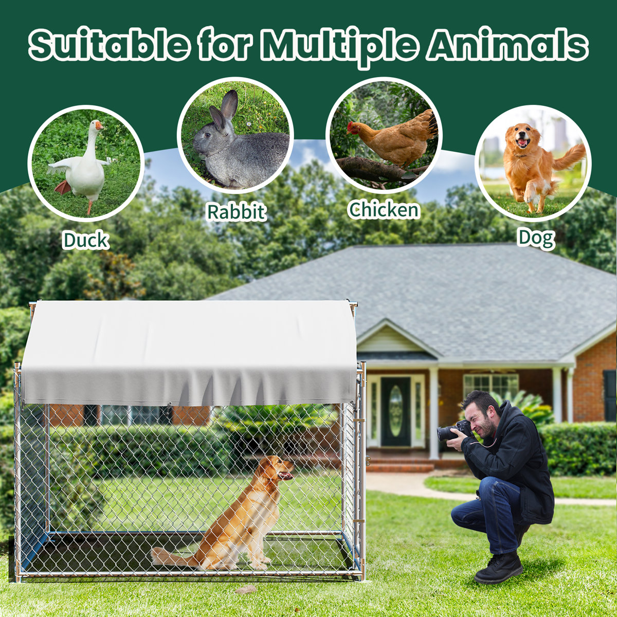 Tucker Murphy Pet™ Fuerte Metal Dog House & Reviews | Wayfair