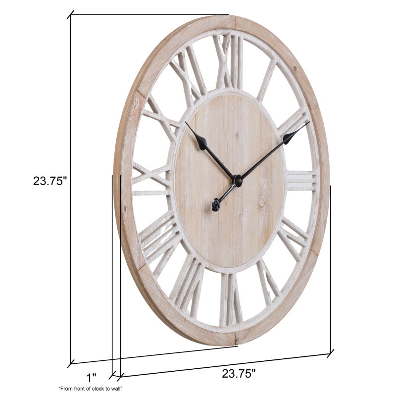 Laurel Foundry Modern Farmhouse Seraphine Farmhouse Wooden Wall Clock ...