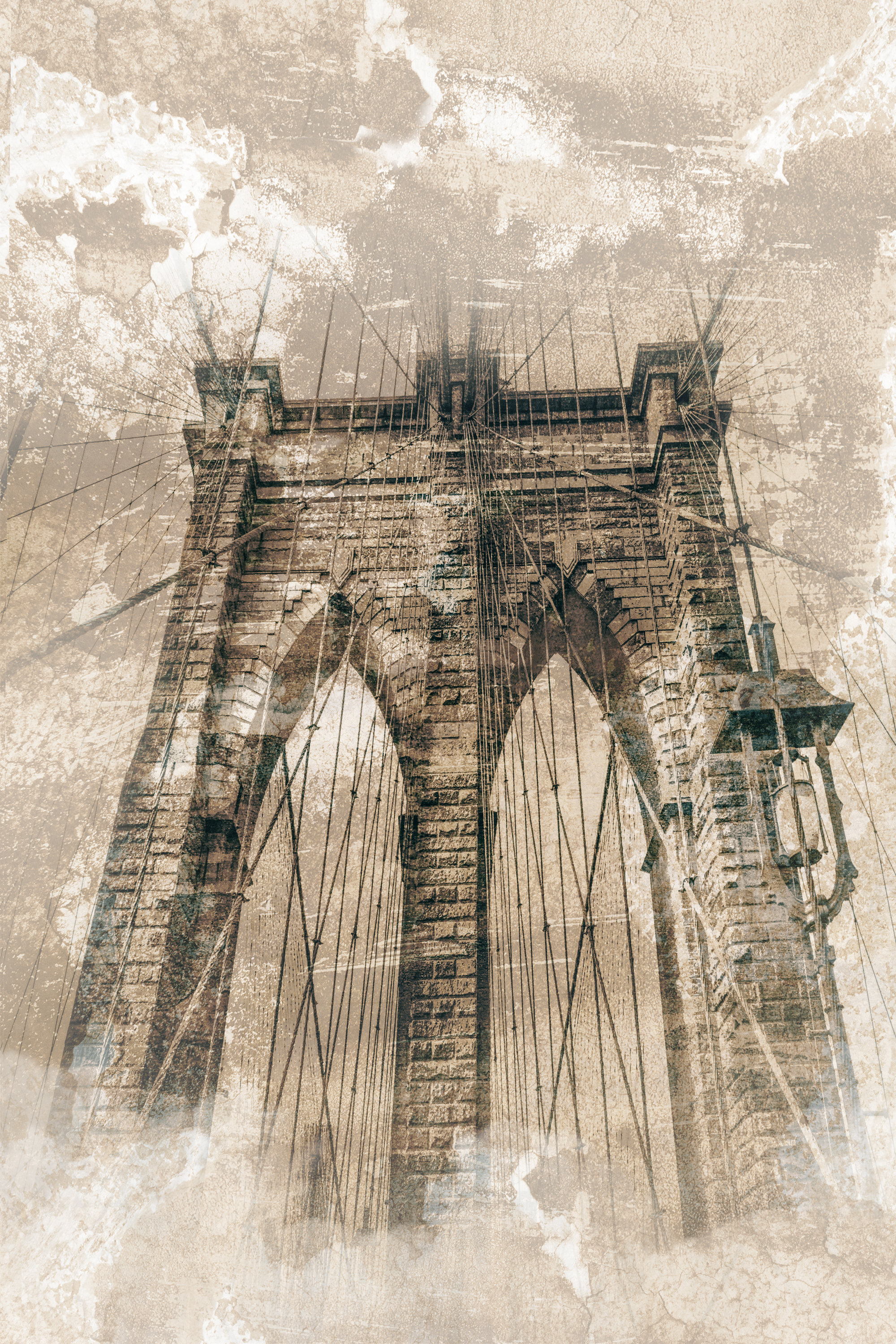 Williston Forge Haldane Cloudy Brooklyn Bridge by Norm Stelfox ...