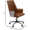 Benzara Furniture Salvol Ergonomic Leather Office Chair With 360 ...