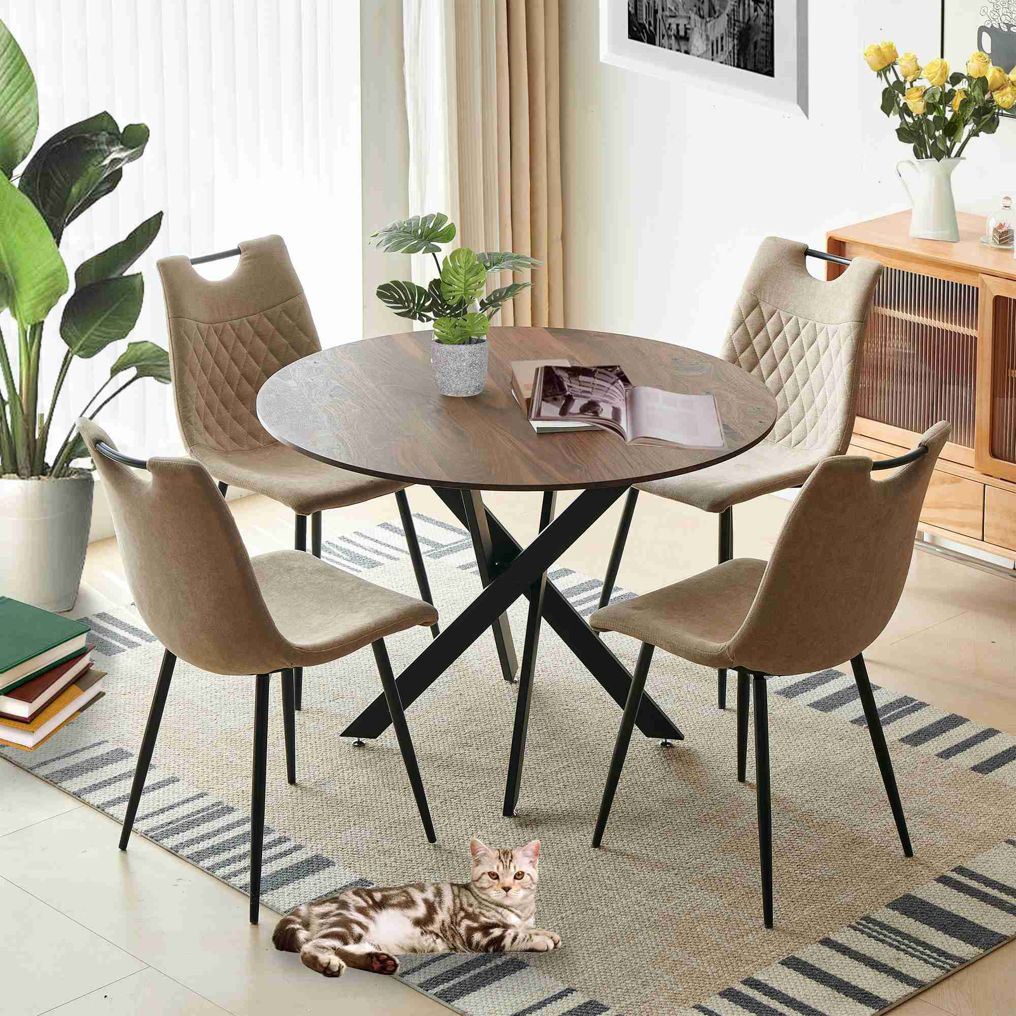 George Oliver Belanna Round 42'' Restaurant Dining Set | Wayfair