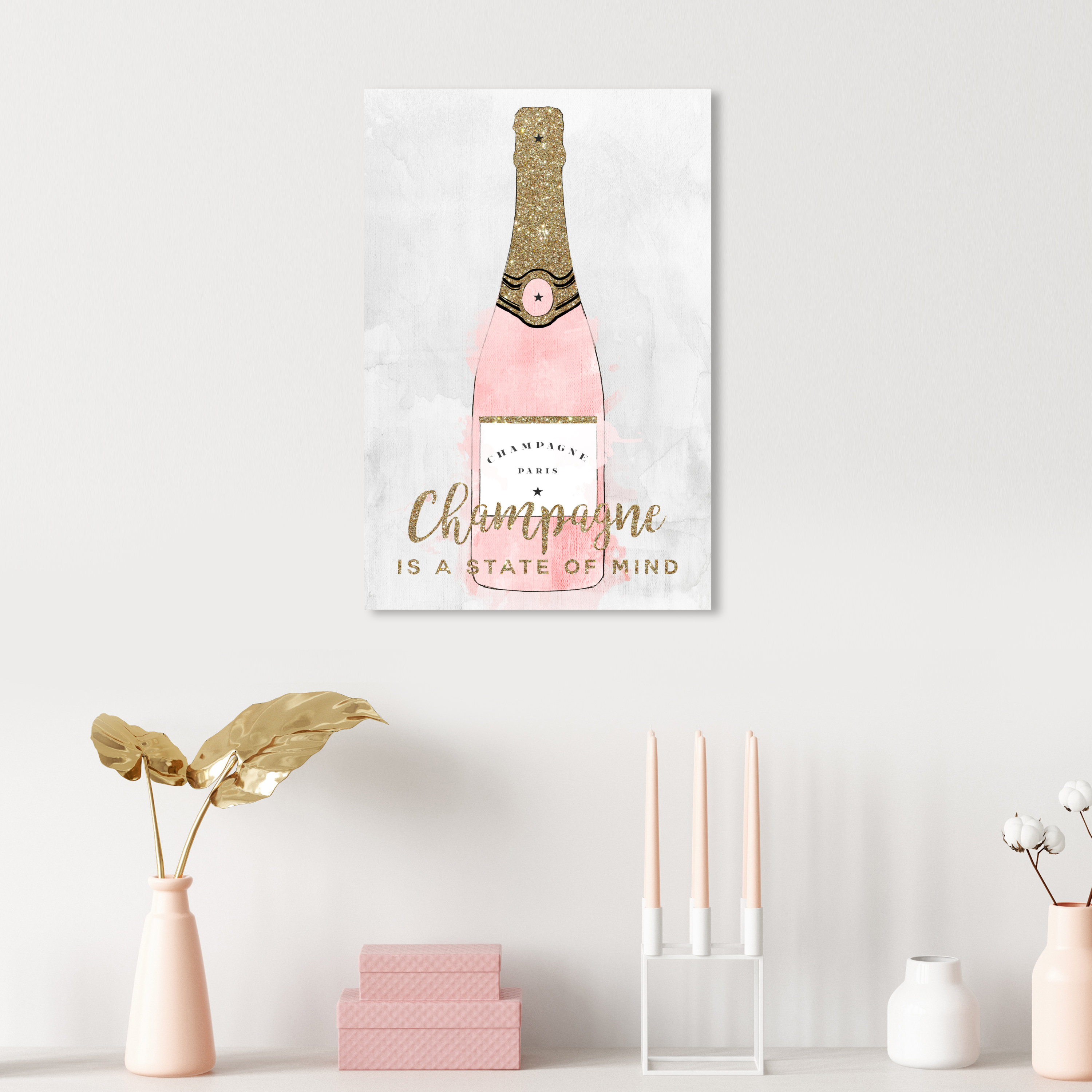 Oliver Gal Prints Drinks And Spirits Champagne Mind, Glam Gold ...