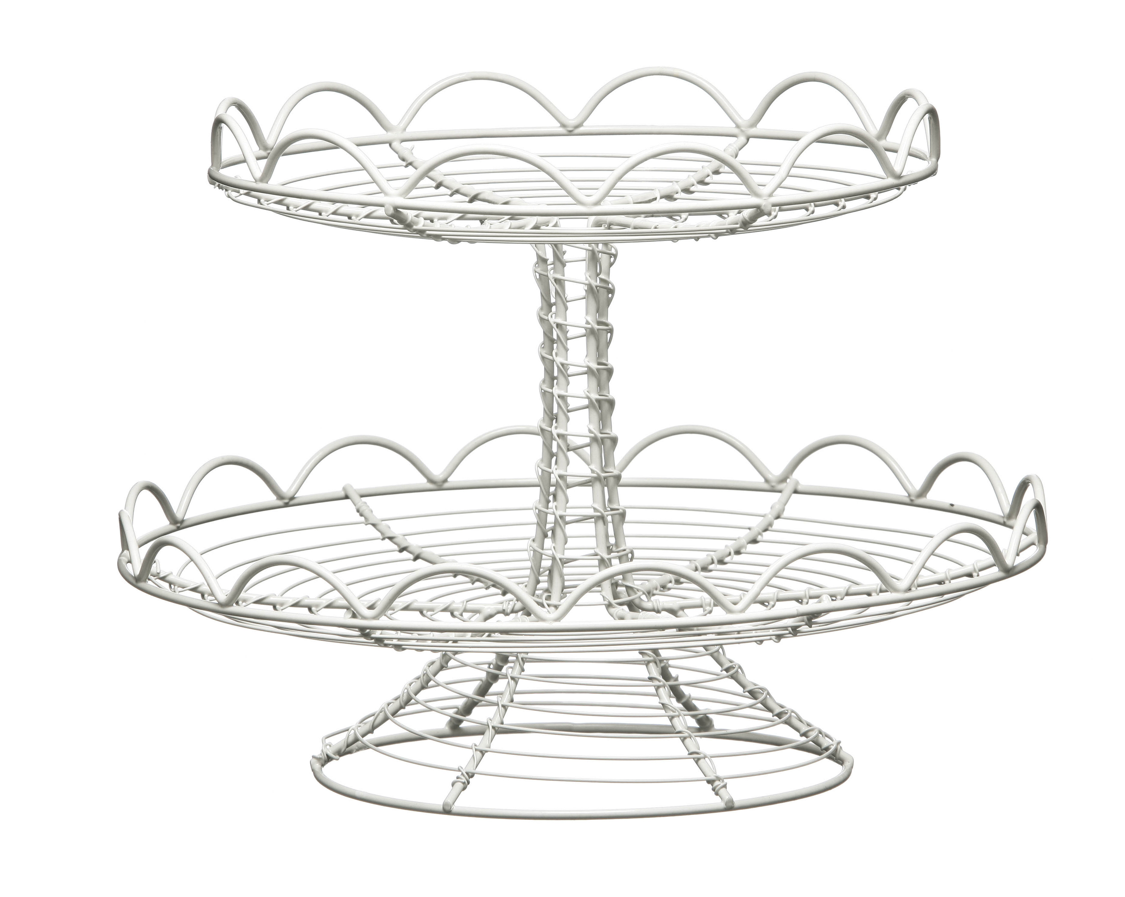 Symple Stuff 2 Tier Cream Wire Cake Stand & Reviews | Wayfair.co.uk