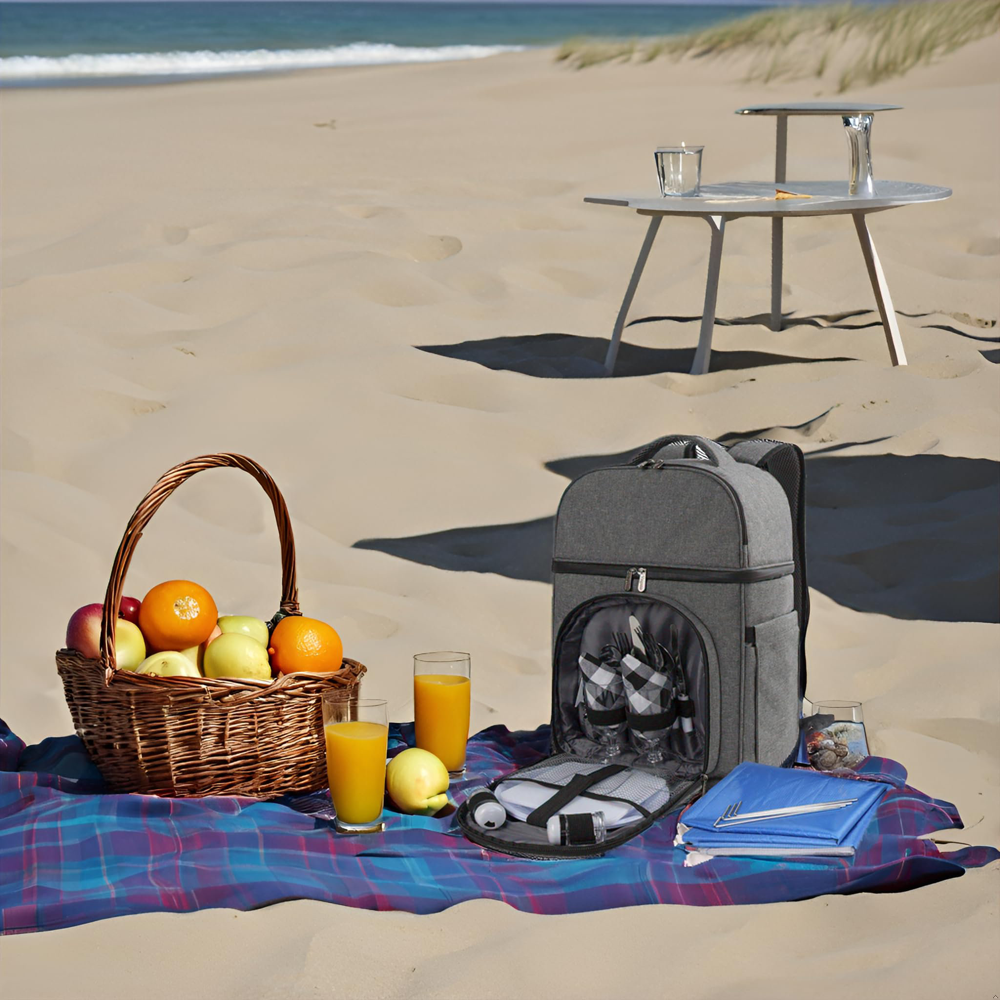 Ophelia & Co. Picnic Backpack Insulated Bag For 2 Person With Cooler ...