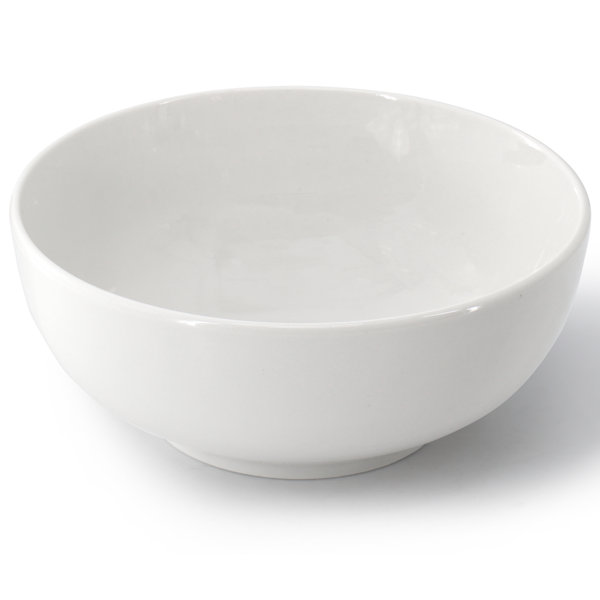 Our Table Simply White 6 Piece 6 Inch Round Porcelain Cereal Bowl Set ...