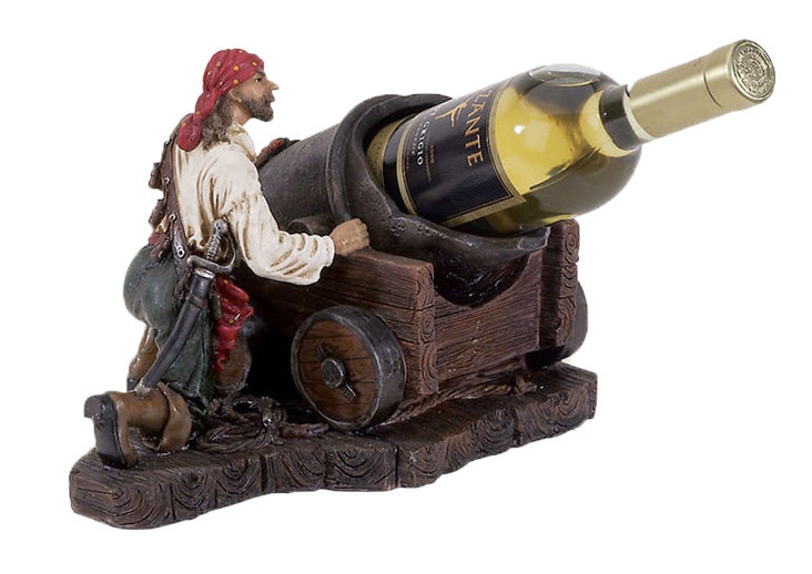 Longshore Tides Bryd Pirate 1 Bottle Tabletop Wine Bottle Rack | Wayfair