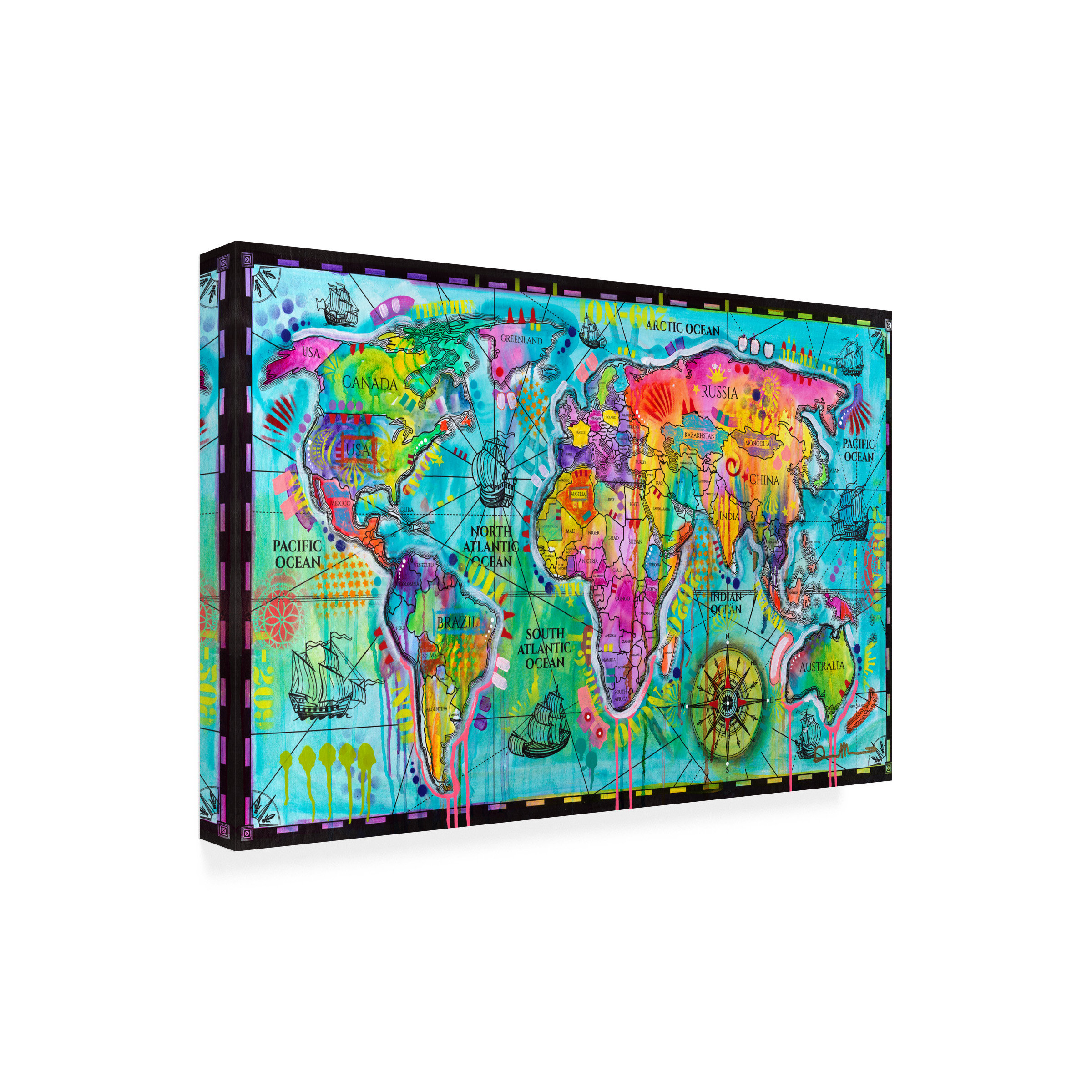 Ebern Designs Dean Russo World Map Canvas Art - Wayfair Canada