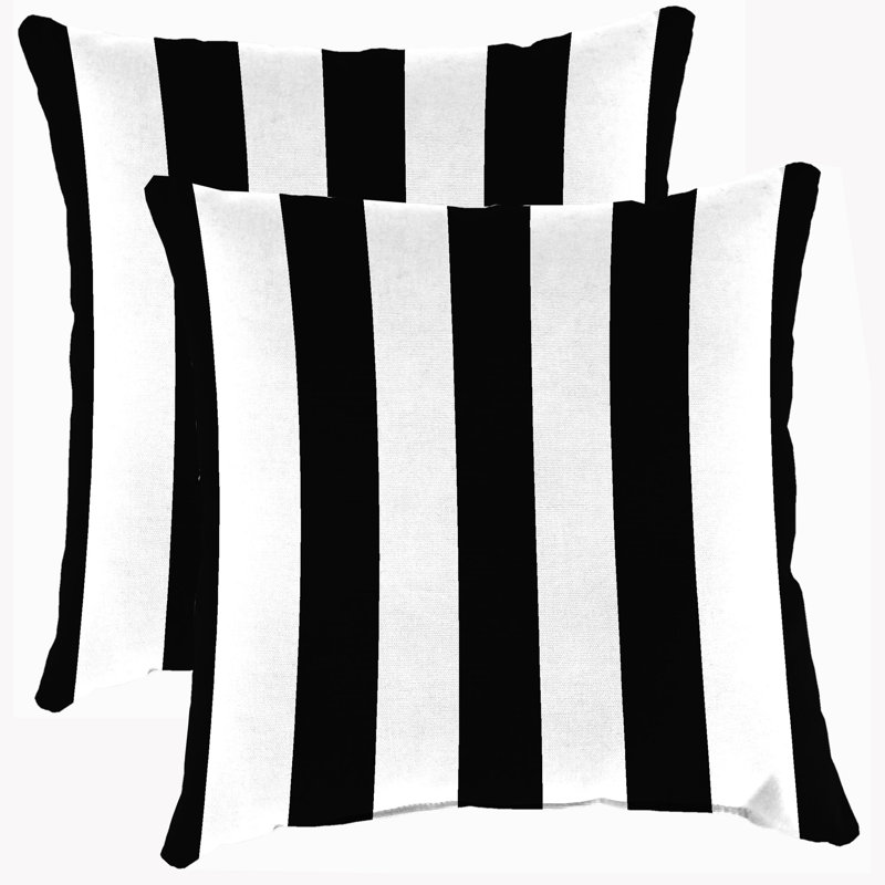Ebern Designs 18" x 18" Solid Outdoor Throw Pillow (Set of 2) | Wayfair