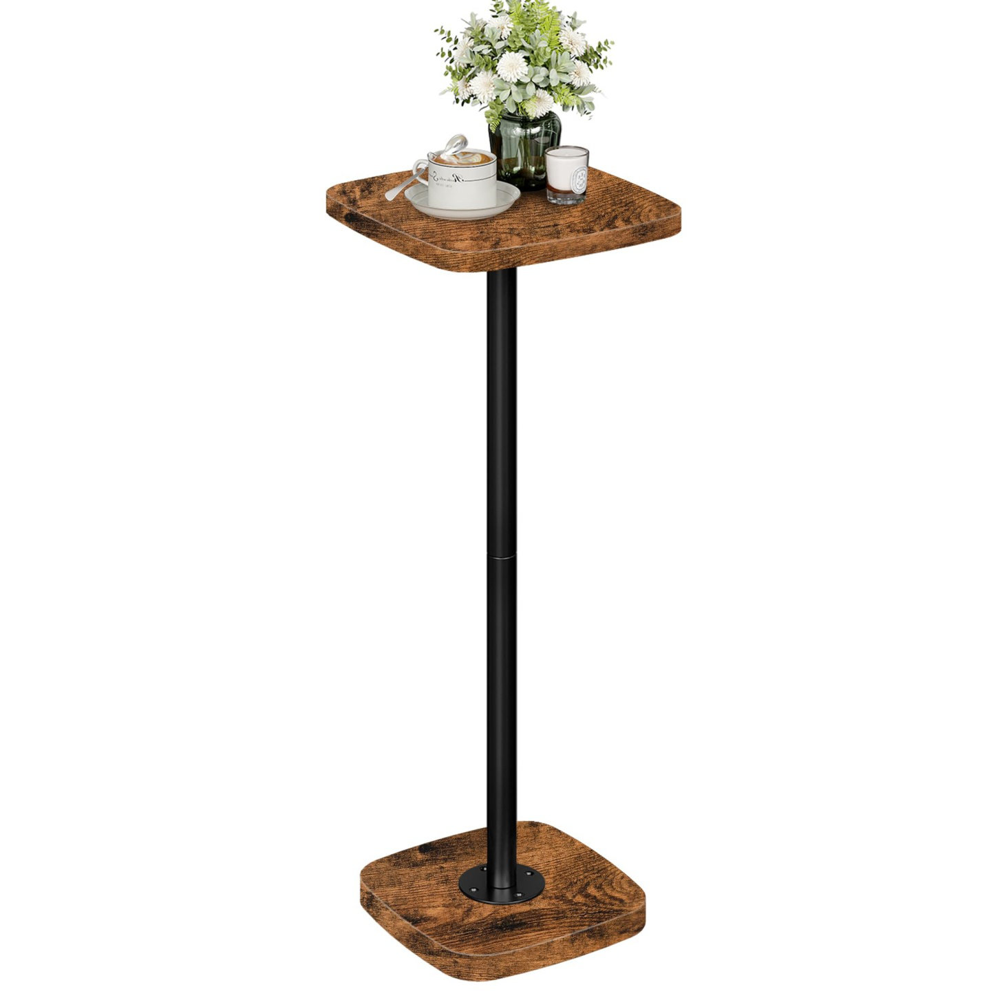 17 Stories Square Martini Table with Pedestal | Wayfair