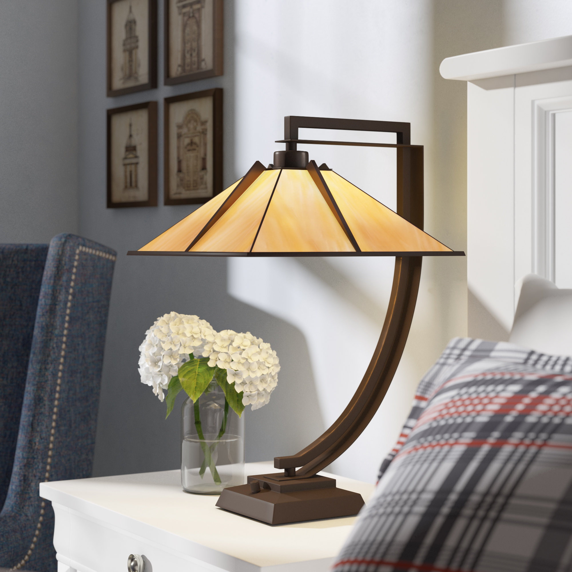 Loon Peak® Reinert 21" Arched Table Lamp & Reviews | Wayfair
