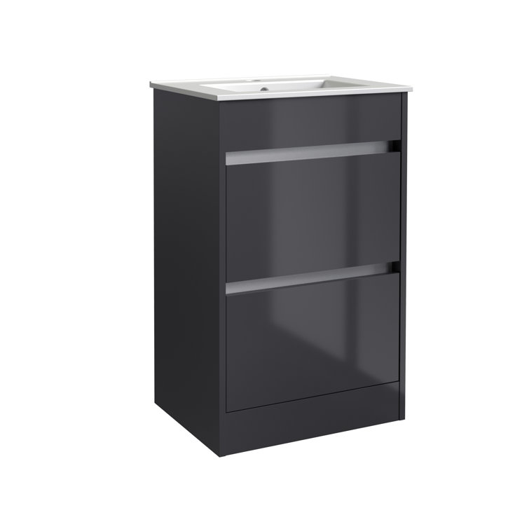 K-Vit City 500mm Floor Standing Drawer Unit with Basin | Wayfair.co.uk