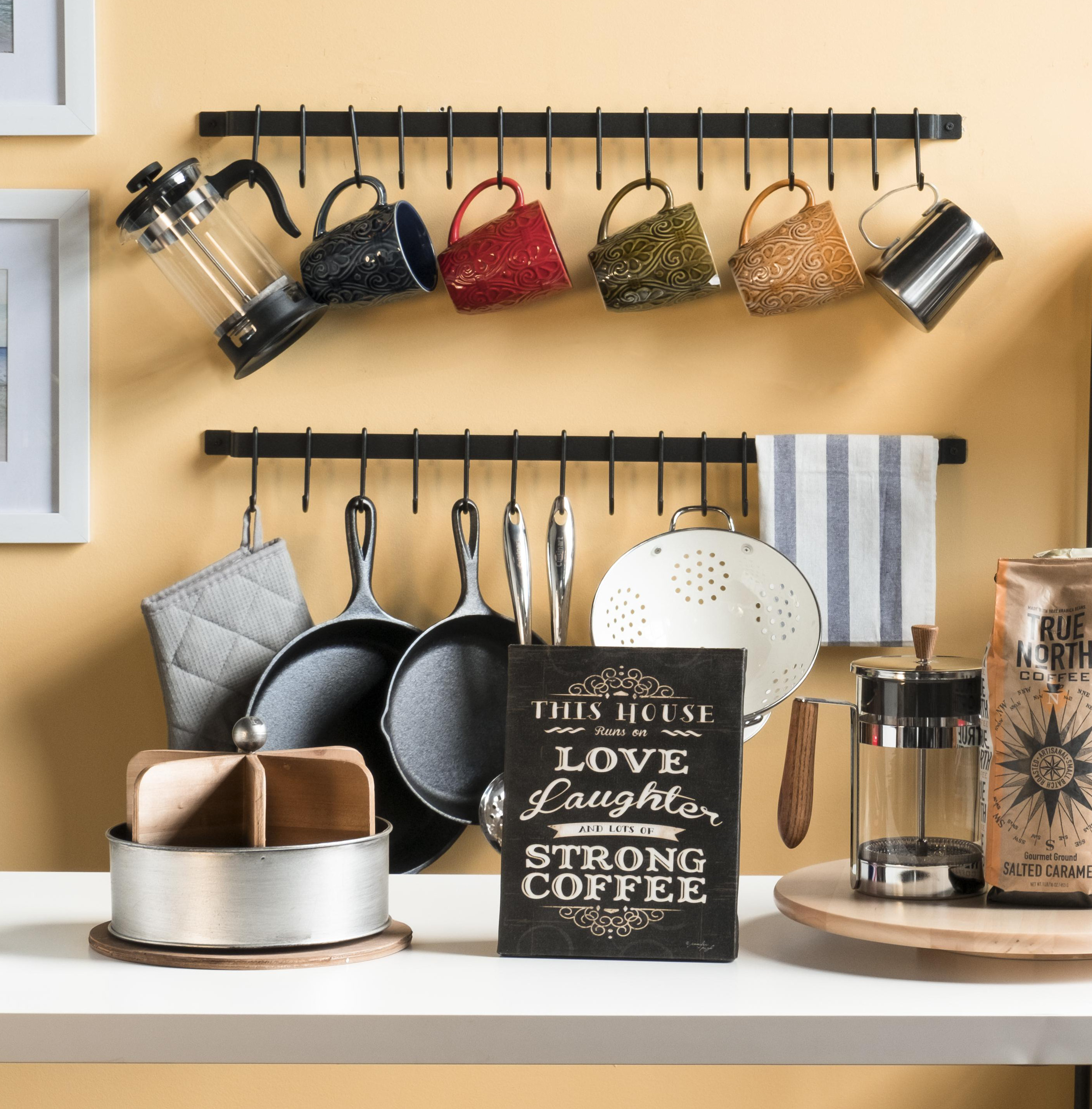 Rebrilliant Metal Straight Wall Mounted Pot Rack & Reviews - Wayfair Canada