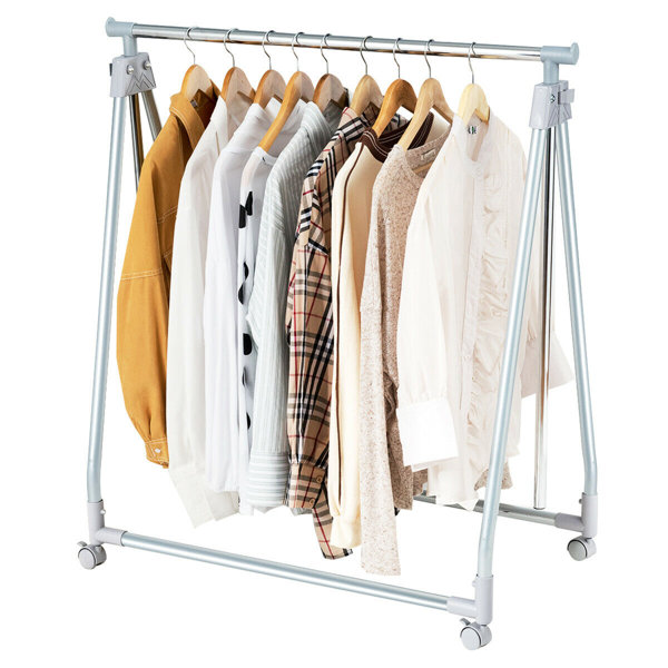 Rebrilliant Linhart 36'' Metal Rolling Clothes Rack & Reviews | Wayfair