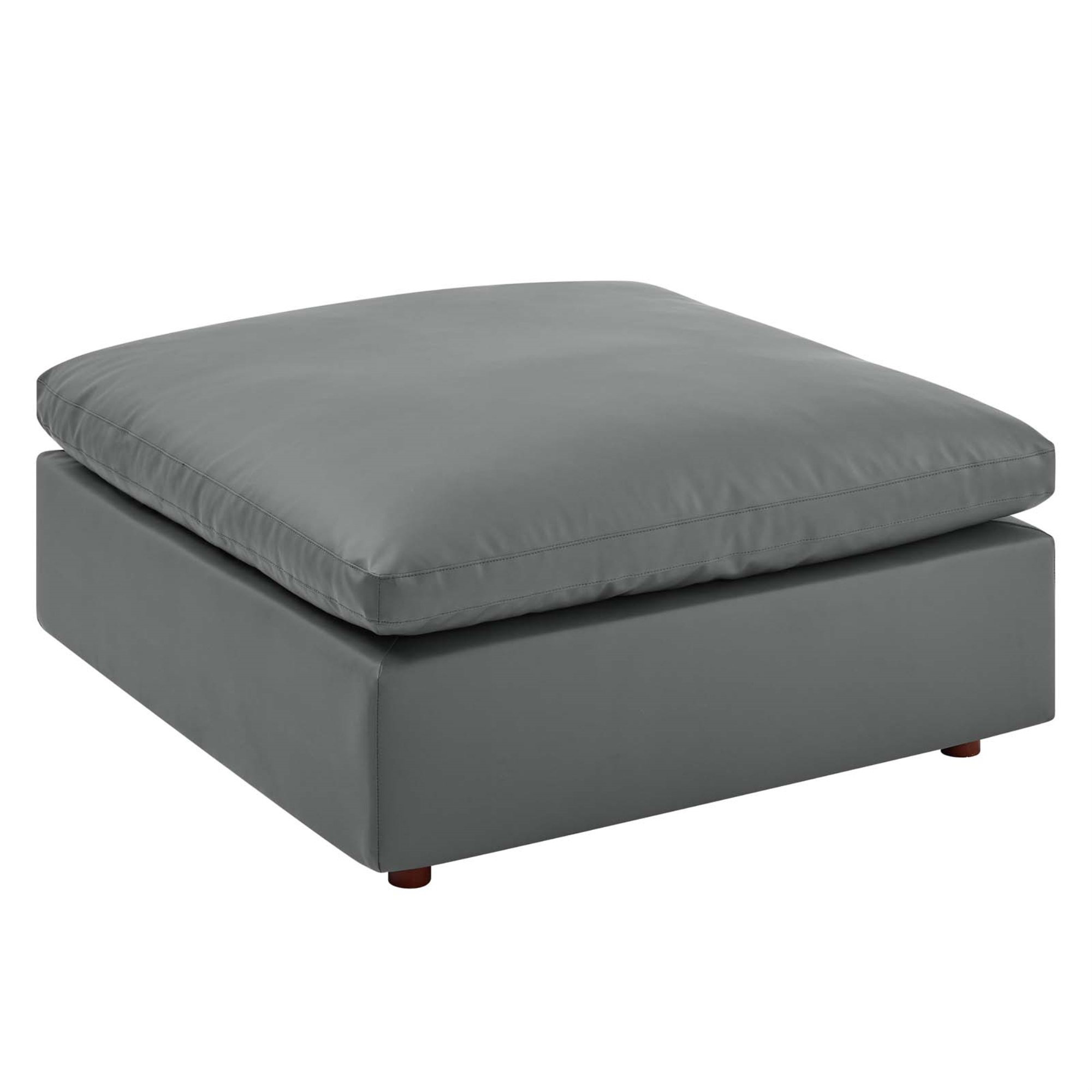 Modway Commix Down Filled Overstuffed Vegan Leather Ottoman by Modway ...