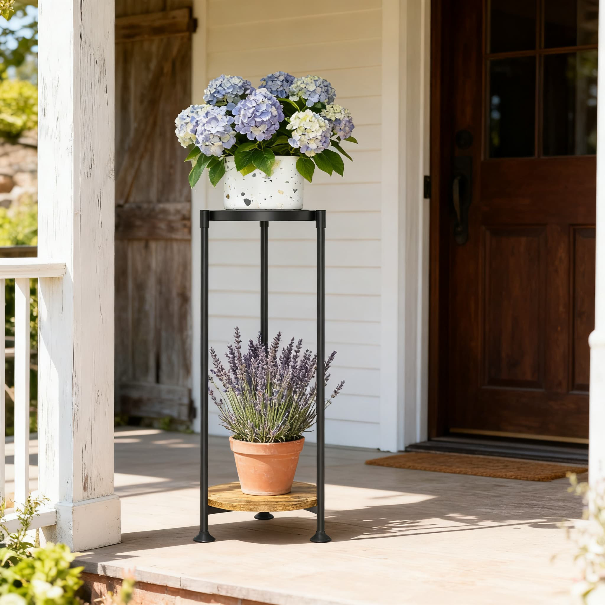 17 Stories 2-Tier Heavy Duty Plant Stand For Large Indoor Plants, Metal ...