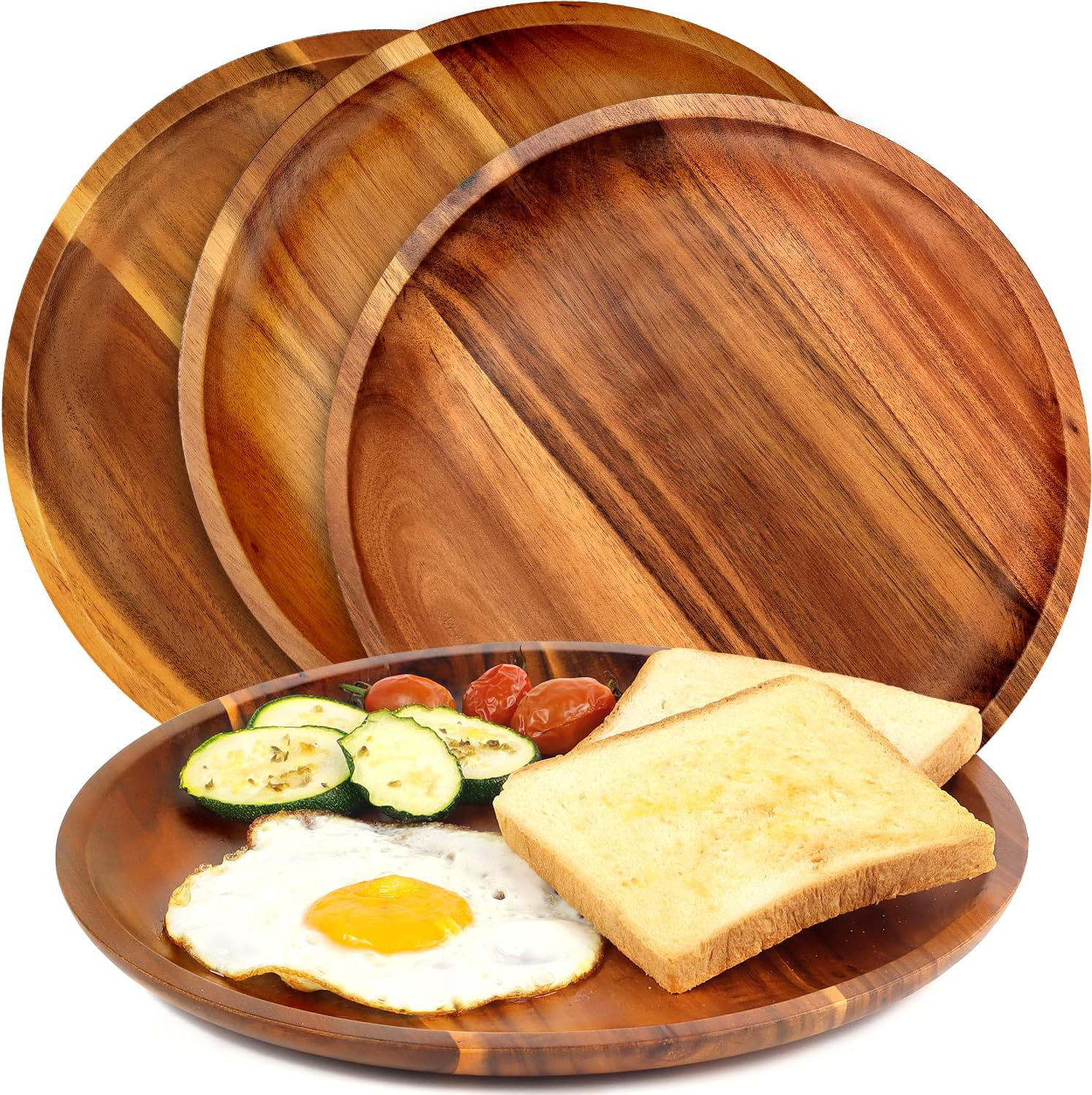 REFISM Wooden Plates Dinner Plates | Wayfair