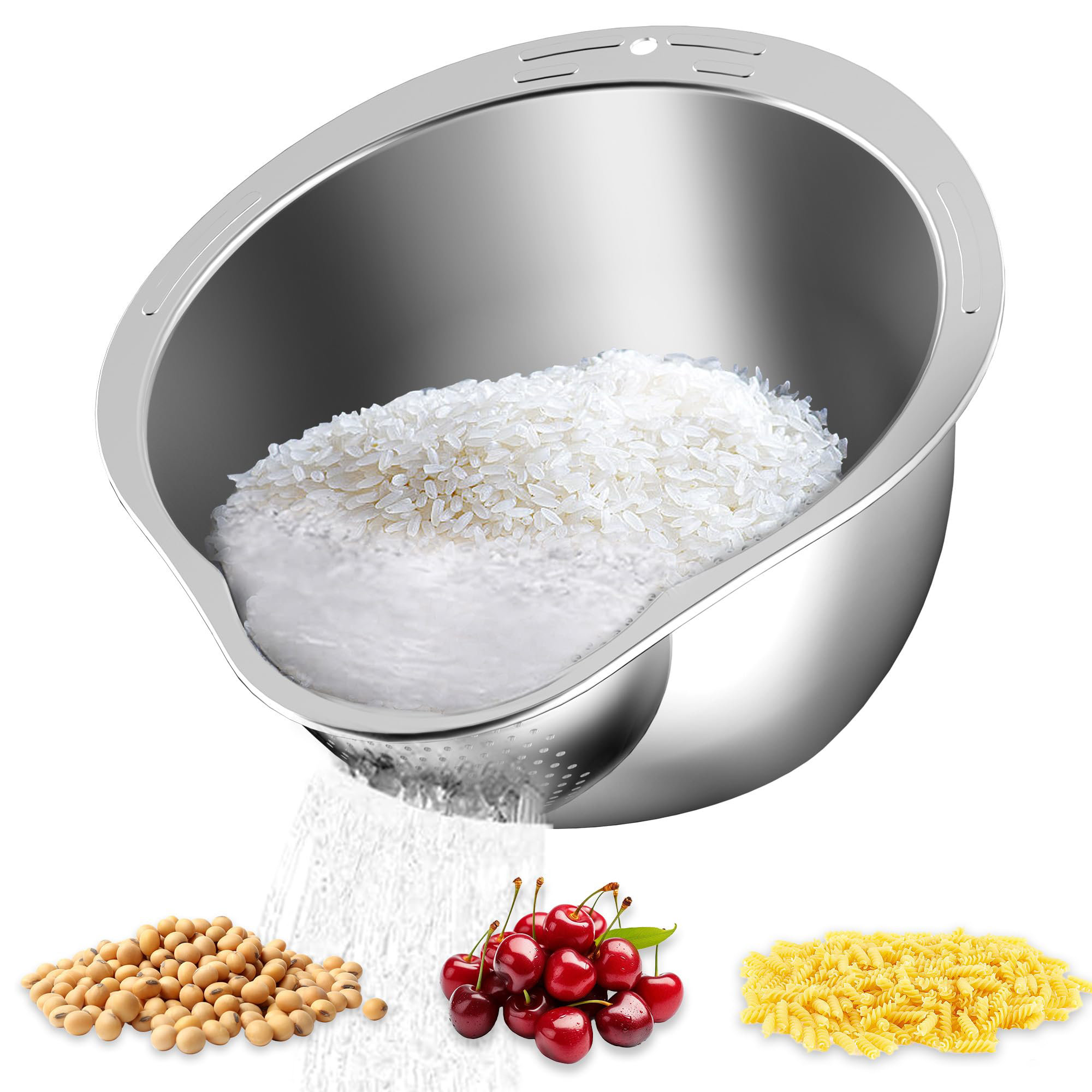 ACTIVE DOOR & WINDOW Rice Sieve, Rice Washing Machine Filter Bowl, Rice ...